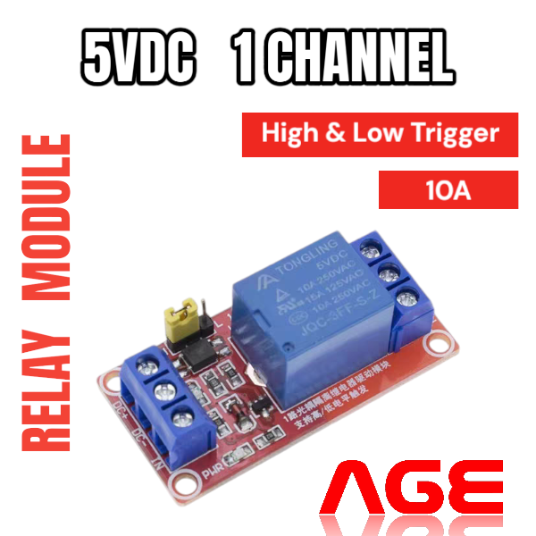 Relay Module 5V 1 Channel Isolation High And Low Trigger Relay - AgeBkk จำหน่ายและนำเข้า Arduino ...