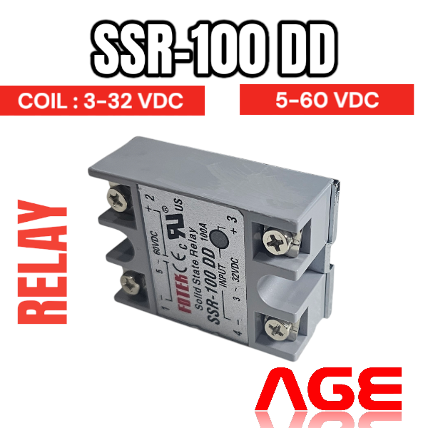 SSR-100 DD SSR 100A Solid State Relay โซลิดสเตตรีเลย์ - AgeBkk จำหน่ายและนำเข้า Arduino Board ...