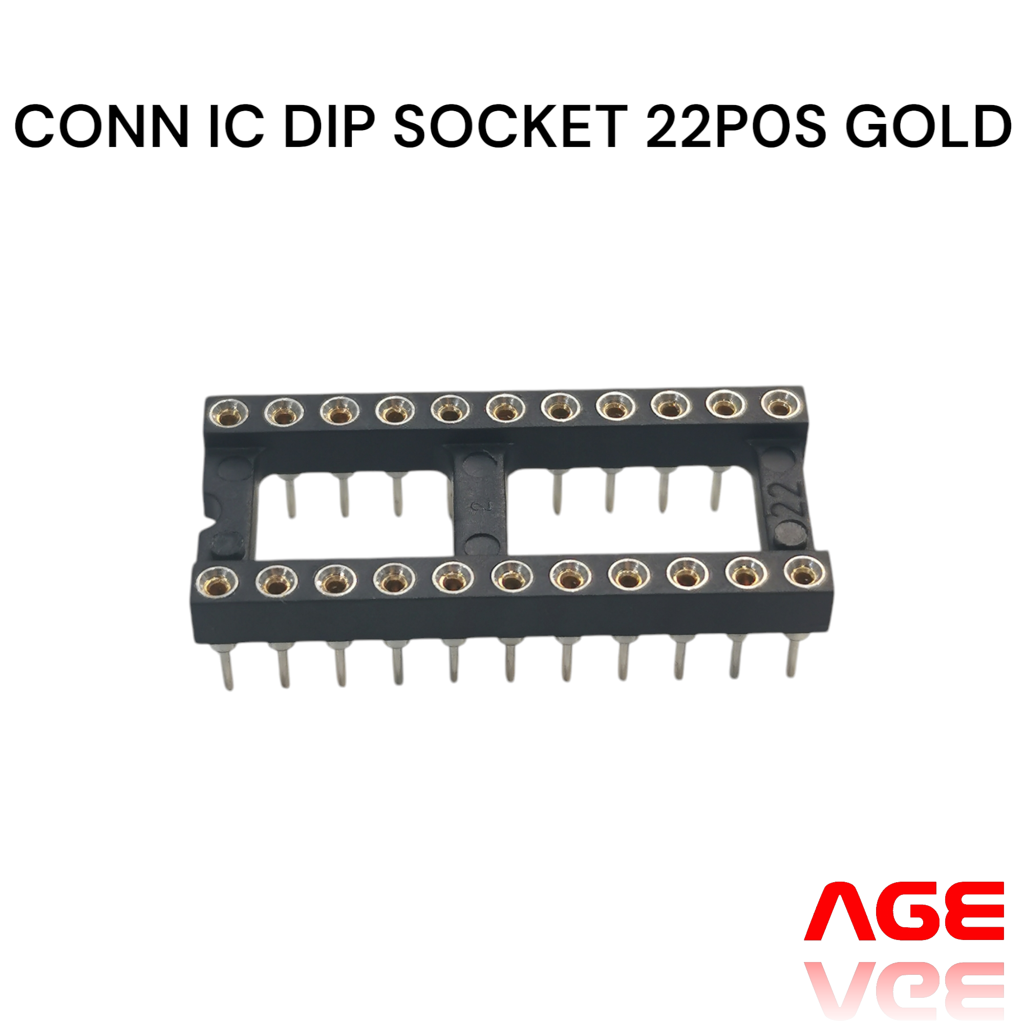 IC DIP SOCKET 22 PIN, Gold, ขากลม #110-87-422-41-001101 - AgeBkk จำหน่ายและนำเข้า Arduino Board ...