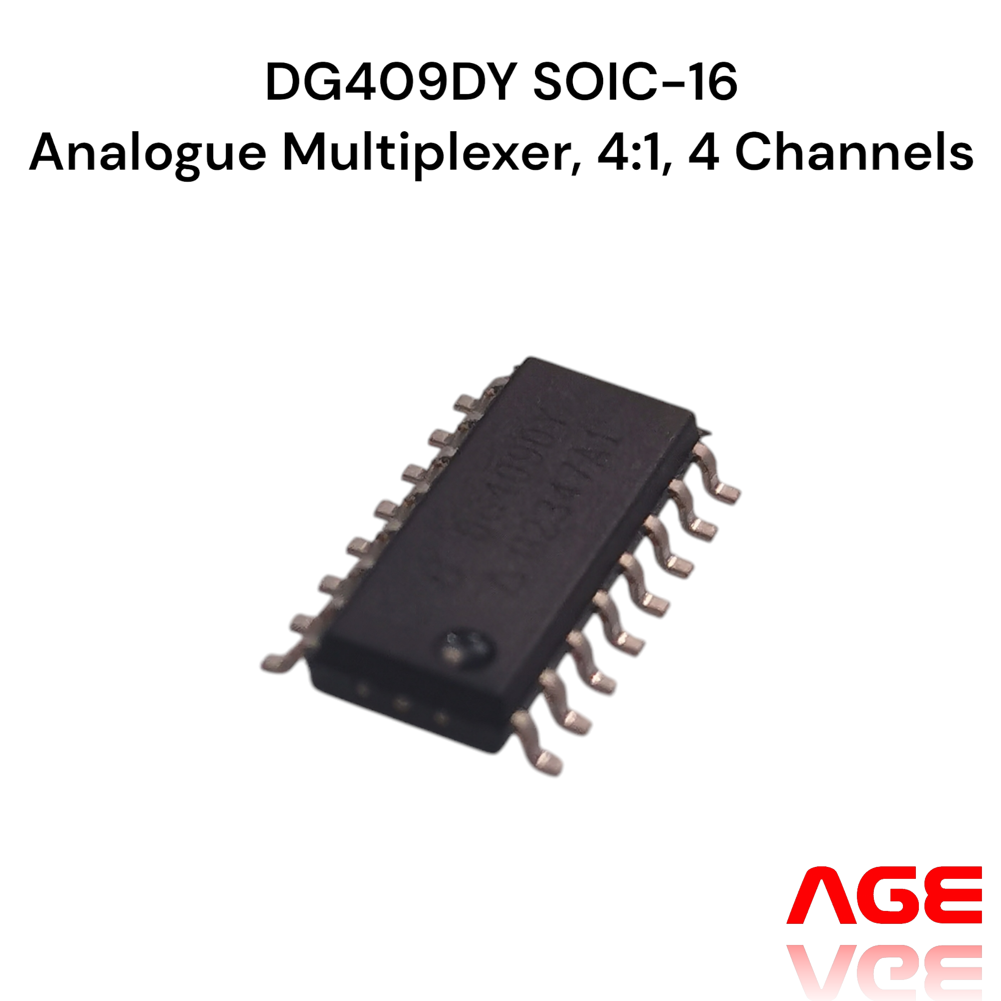 DG409DY SOIC-16, Analogue Multiplexer, 4:1, 4 Channels - AgeBkk จำหน่ายและนำเข้า Arduino Board ...