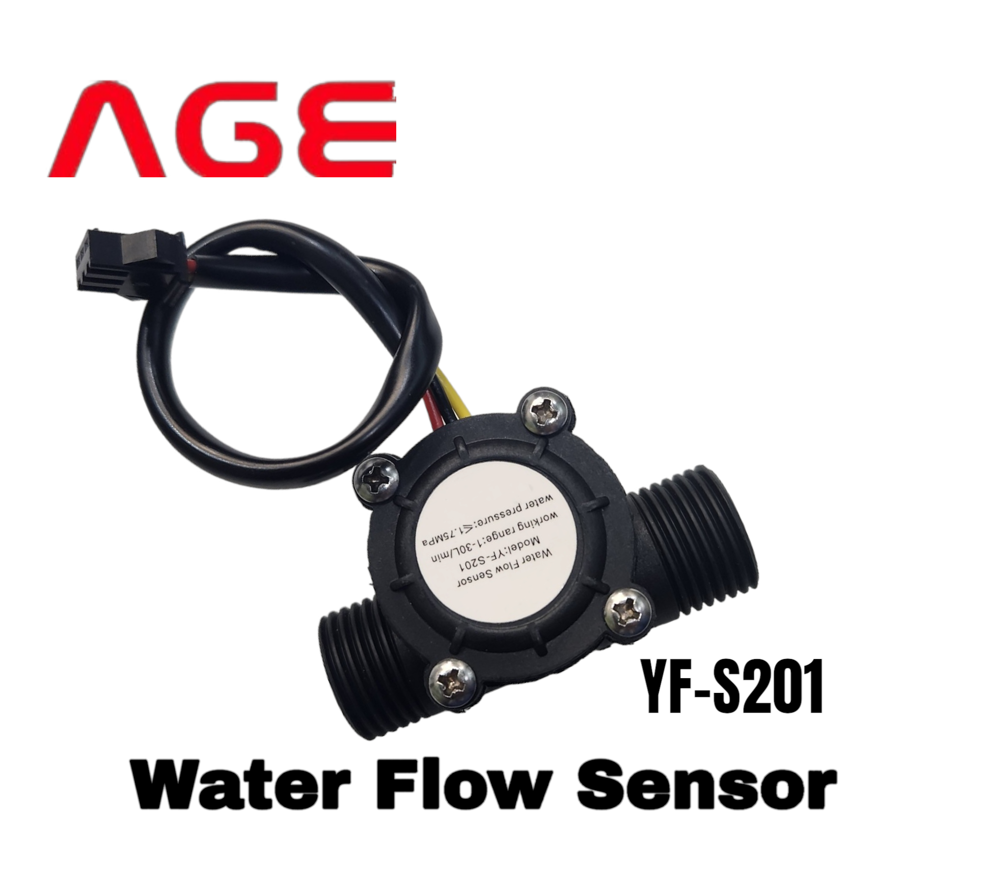 เซ็นเซอร์วัดอัตราการไหลของน้ำ YF-S201 Water Flow Sensor Flowmeter Hall ...