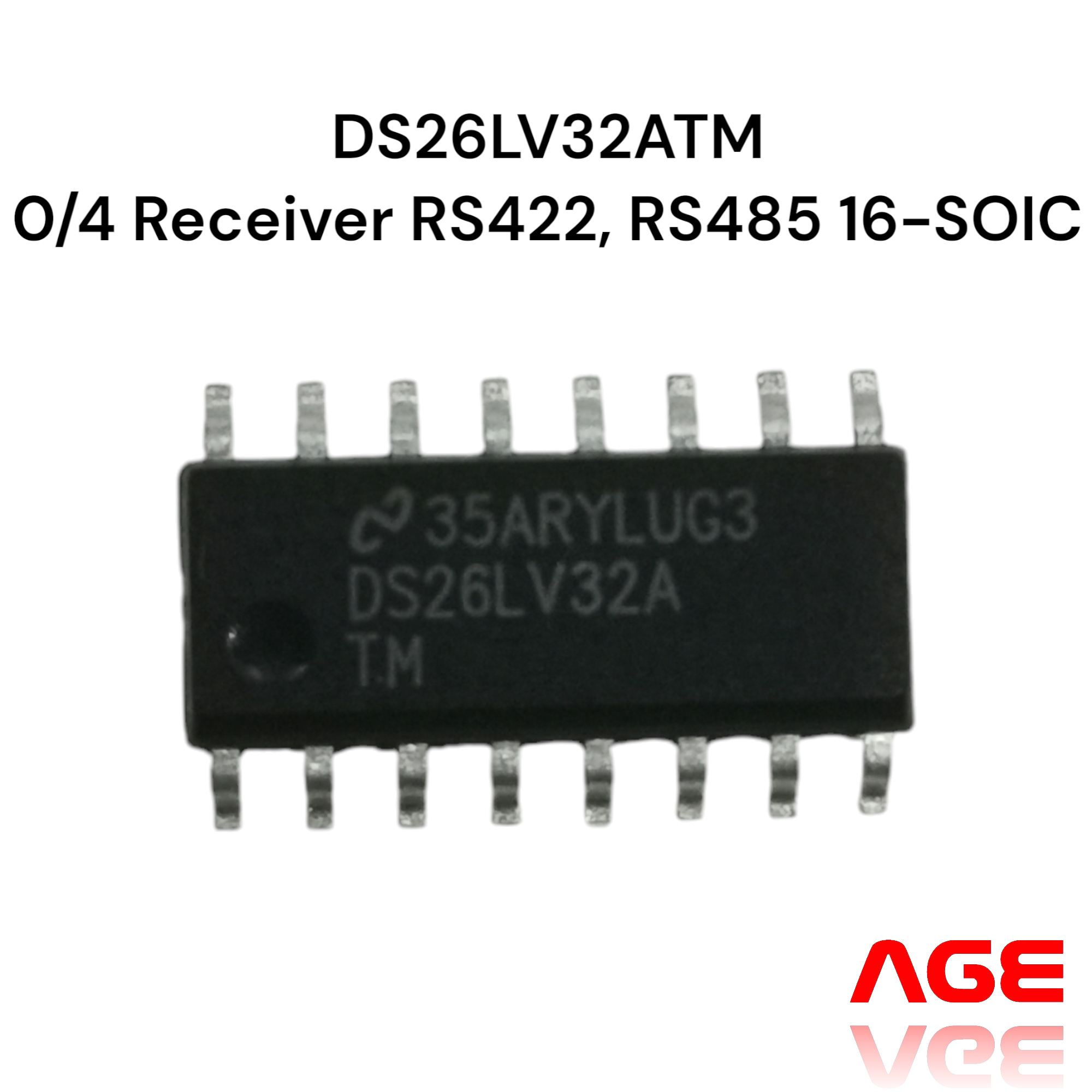 DS26LV32ATM, 0/4 Receiver RS422, RS485 16-SOIC - AgeBkk จำหน่ายและนำเข้า Arduino Board Sensor ...