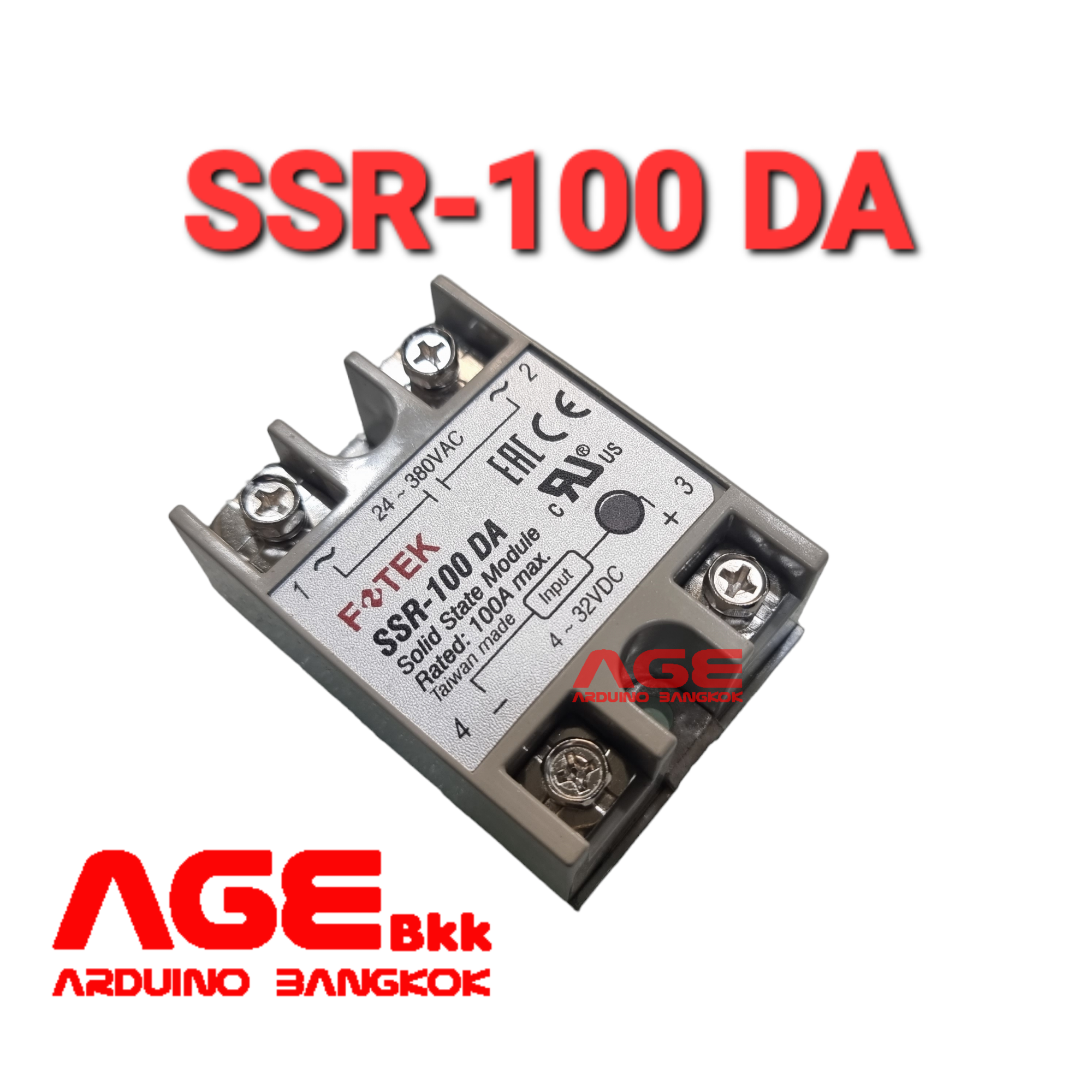 SSR-100 DA SSR 100A Solid State Relay โซลิดสเตตรีเลย์ - AgeBkk จำหน่ายและนำเข้า Arduino Board ...