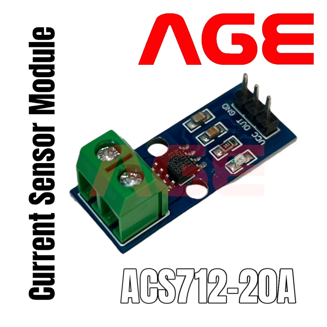 ACS712-20A Current Sensor Module โมดูลวัดกระแสไฟฟ้าขนาด 20 แอมป์ ...