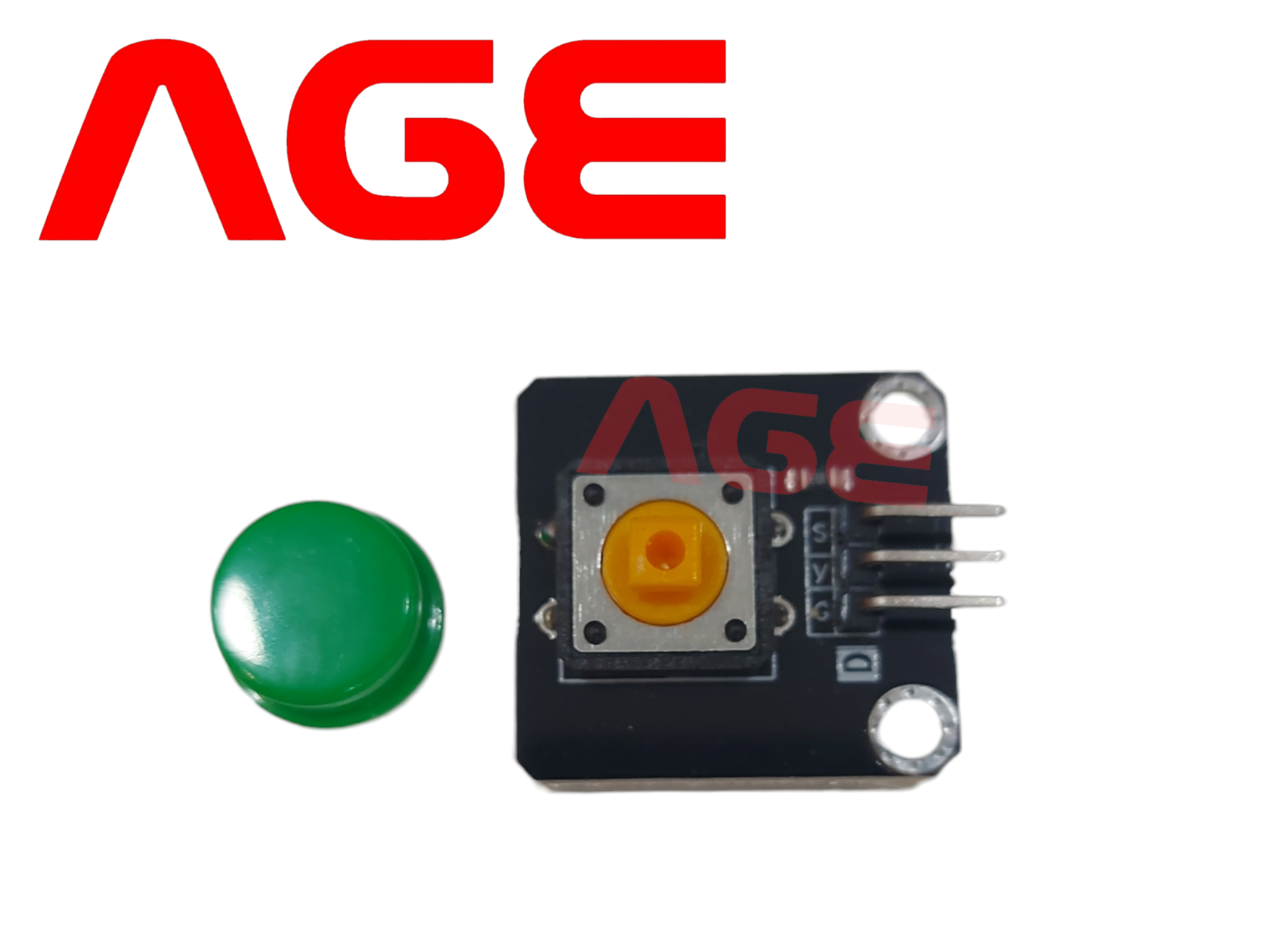 โมดูลสวิตช์กดติดปล่อยดับสีเขียว Button Switch Module Green For Arduino