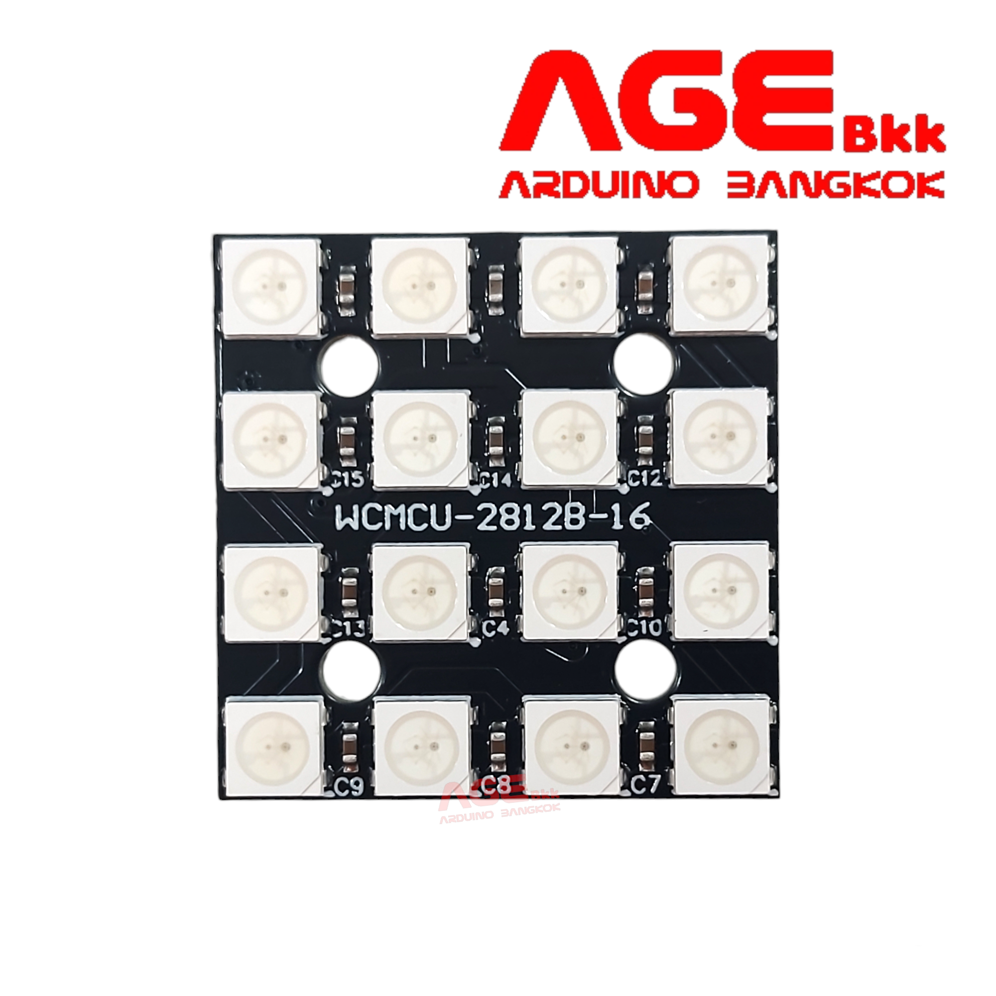NeoPixel Matrix แบบตาราง 4x4 16 ดวง WS2812 5050 RGB LED - AgeBkk จำหน่ายและนำเข้า Arduino Board ...