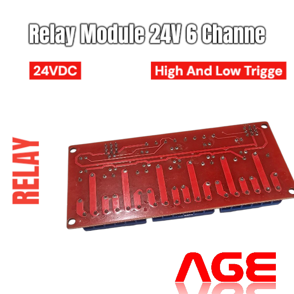 Relay Module 24V 6 Channel isolation High And Low Trigger 250V/10A - AgeBkk จำหน่ายและนำเข้า ...