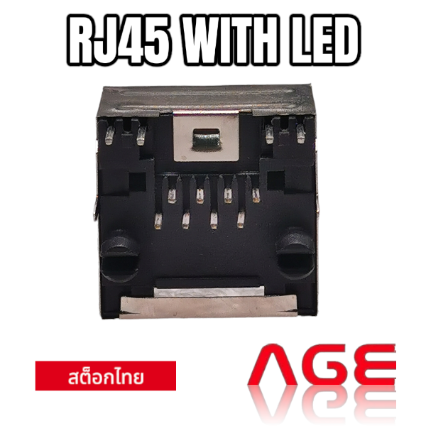 RJ45 CONNECTOR WITH LED - AgeBkk จำหน่ายและนำเข้า Arduino Board Sensor ...