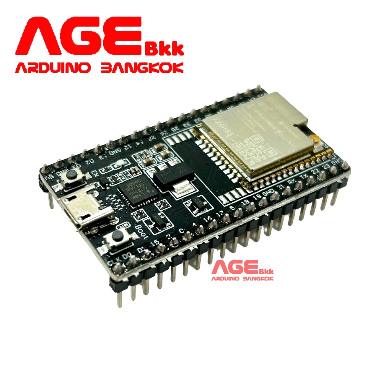 ESP32 NodeMCU ESP32-WROOM-32U CP2102 38 PIN มีช่องเสียบเสาอากาศ - AgeBkk จำหน่ายและนำเข้า ...