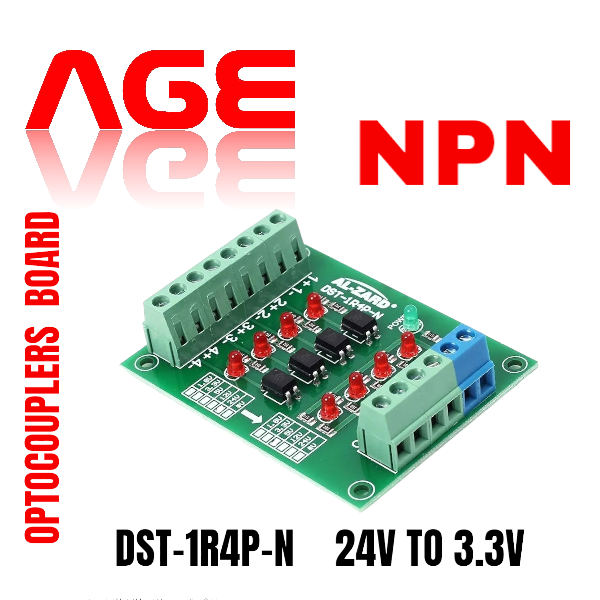 DST-1R4P-N 24VDC เป็น 3.3VDC NPN 4 ช่อง Optocouplers ออปโต้คัปเปลอร์ ...