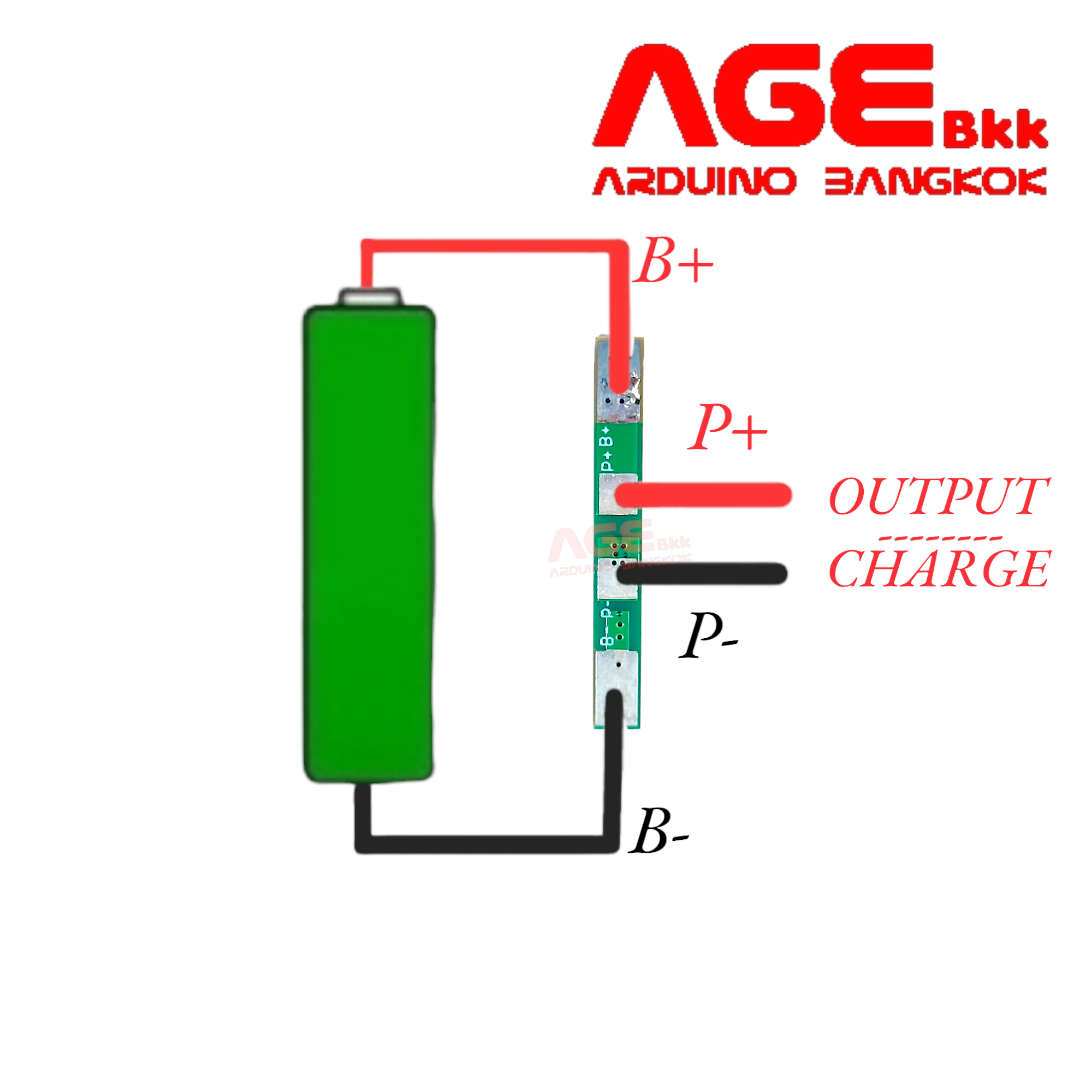 BMS 1S 18650 lithium battery protection board 3.7V 3A - AgeBkk จำหน่าย ...
