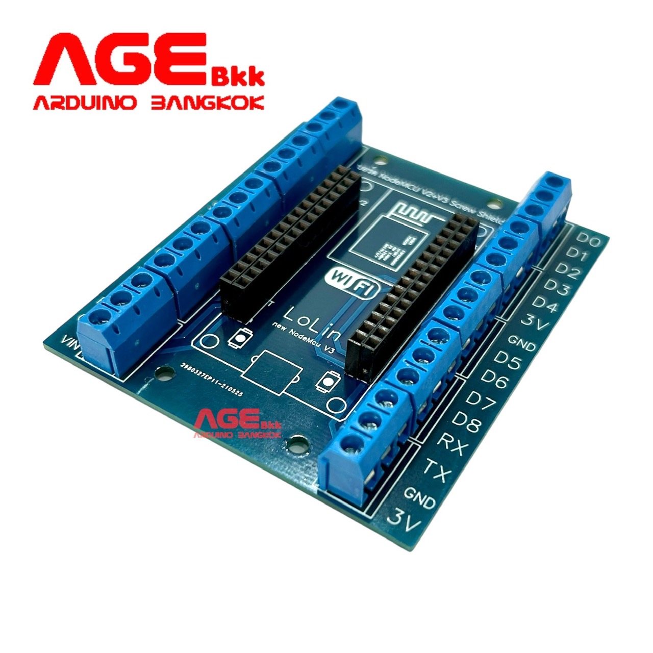 NodeMCU ESP8266 V2 ,V3 Screw Shield บอร์ดขยายขาแบบ Terminal block แบบบัดกรี - AgeBkk จำหน่ายและ ...