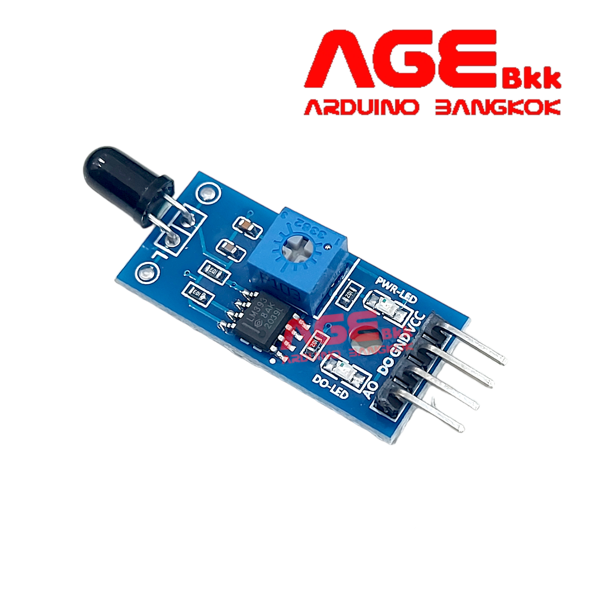 เซนเซอร์ตรวจจับเปลวไฟ Infrared Ir Flame Detector Sensor Module Agebkk จำหน่ายและนำเข้า Arduino