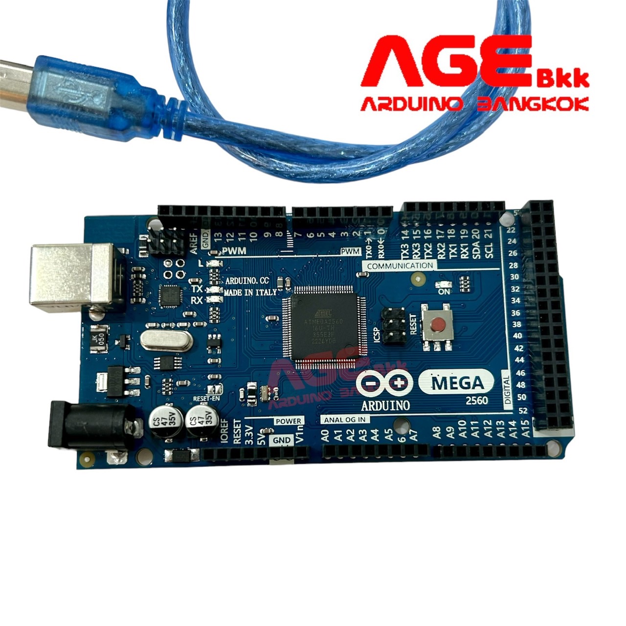 Arduino MEGA 2560 R3 ชิฟ CH340 รุ่นใหม่ พร้อมสาย USB - AgeBkk จำหน่ายและนำเข้า Arduino Board ...