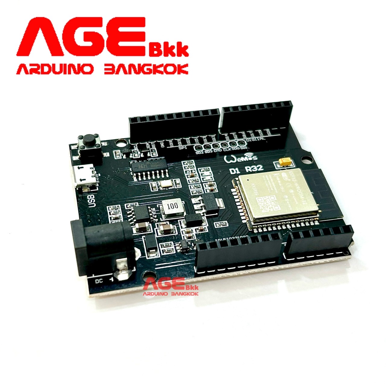 Wemos D1 R32 ESP32 Wi-Fi Bluetooth UNO บอร์ด ESP32 แบบ Arduino UNO - AgeBkk จำหน่ายและนำเข้า ...