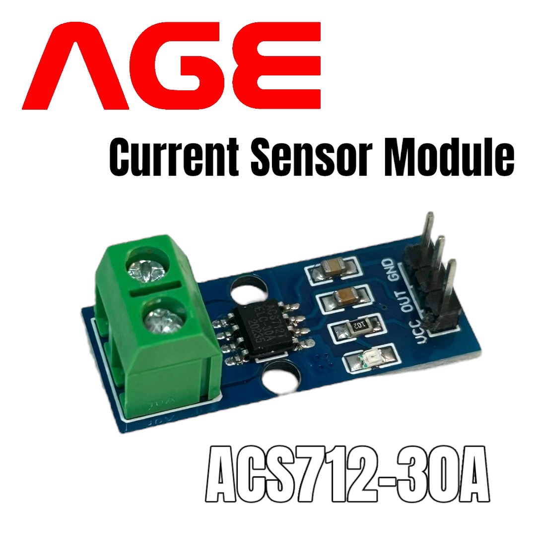 ACS712-30A Current Sensor Module โมดูลวัดกระแสไฟฟ้าขนาด 30 แอมป์ - AgeBkk จำหน่ายและนำเข้า ...