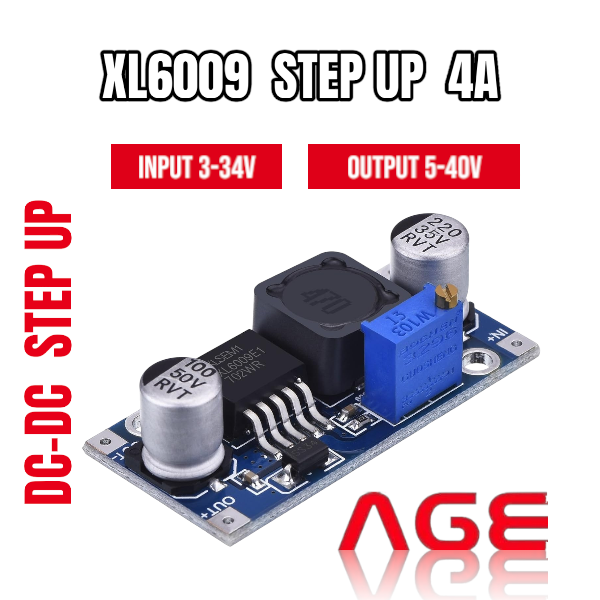 XL6009 DC-to-DC Step up Converter Module 3-32V to 5-40V 4A - AgeBkk จำหน่ายและนำเข้า Arduino ...