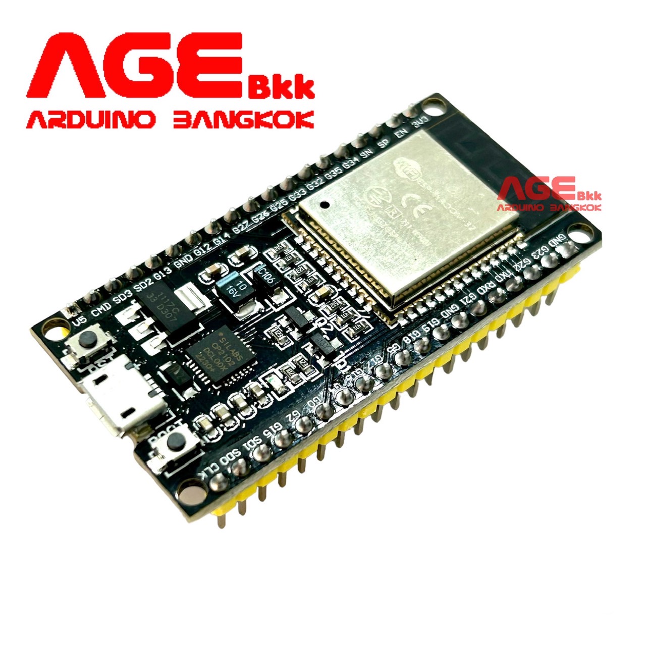 ESP32 NodeMCU CP2102 38PIN ESPWROOM32 Development Board WiFi + Bluetooth Dual Core - AgeBkk ...