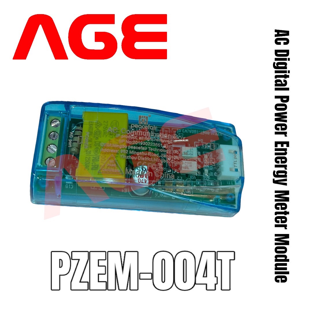 PZEM-004T AC Digital Power Energy Meter Module V3.0 100A โมดูลวัดการใช้พลังงาน แบบครอบสายไฟ ...
