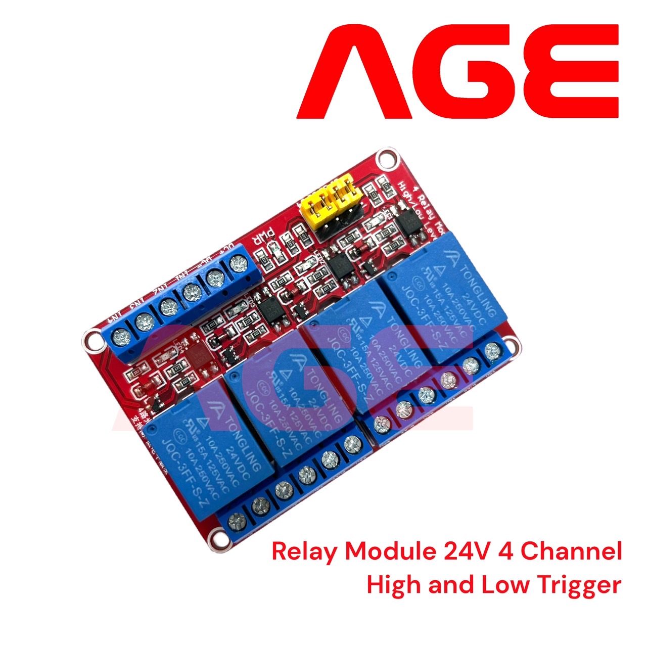 Relay Module 24V 4 Channel isolation High And Low Trigger 250V 10A - AgeBkk จำหน่ายและนำเข้า ...