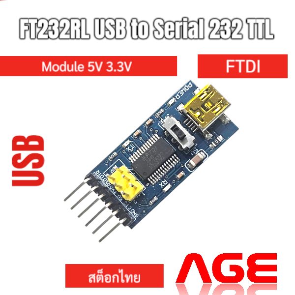 FT232RL USB to Serial 232 TTL Adapter Module 5V 3.3V FTDI Platinum Program Downloader - AgeBkk ...