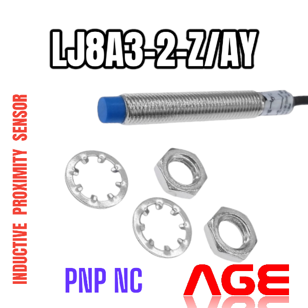 LJ8A3-2-Z/AY Inductive Proximity Sensor Switch, M8, PNP, NC, 6-36VDC เซนเซอร์ตรวจจับโลหะระยะสูง ...