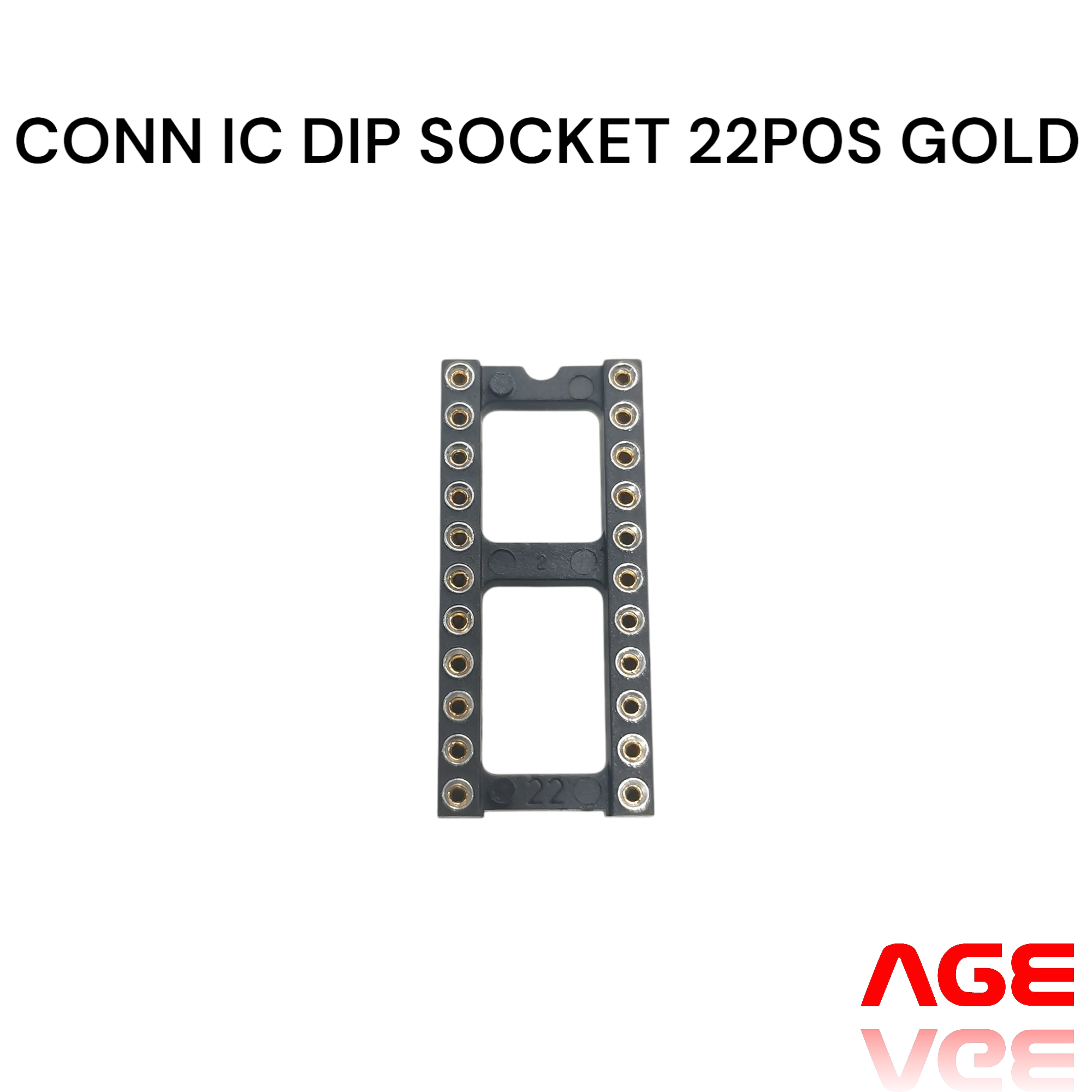 IC DIP SOCKET 22 PIN, Gold, ขากลม #110-87-422-41-001101 - AgeBkk จำหน่ายและนำเข้า Arduino Board ...