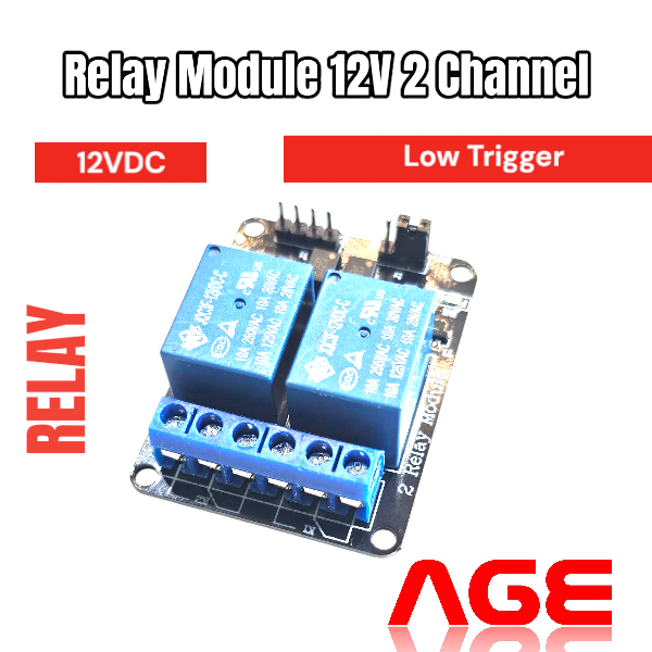 Relay Module 12V 2 Channel LOW Level Trigger 250V/10A - AgeBkk จำหน่ายและนำเข้า Arduino Board ...