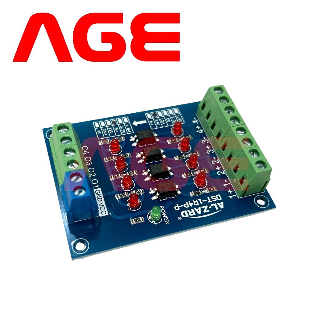 DST-1R4P-P 24VDC เป็น 5VDC PNP 4 ช่อง Optocouplers ออปโต้คัปเปลอร์ ...