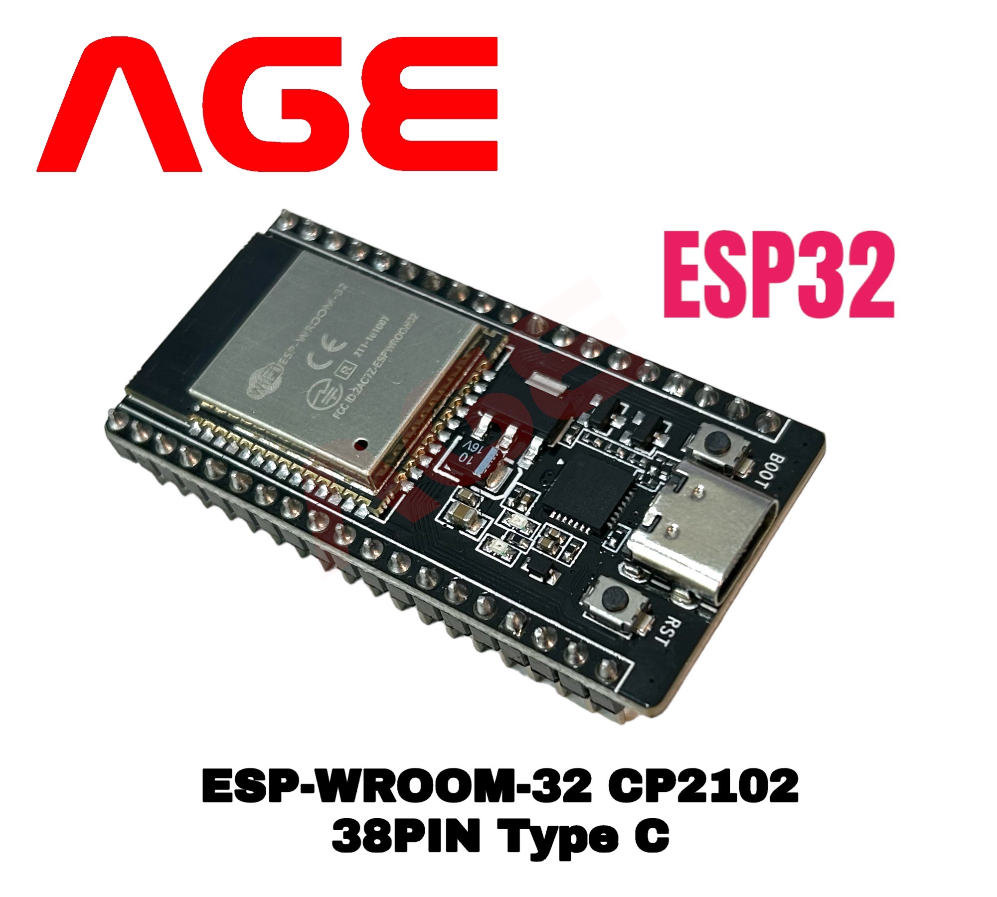 ESP32 NodeMCU CP2102 38PIN TYPE C , ESP-WROOM-32 Development Board WiFi + Bluetooth Dual Core ...