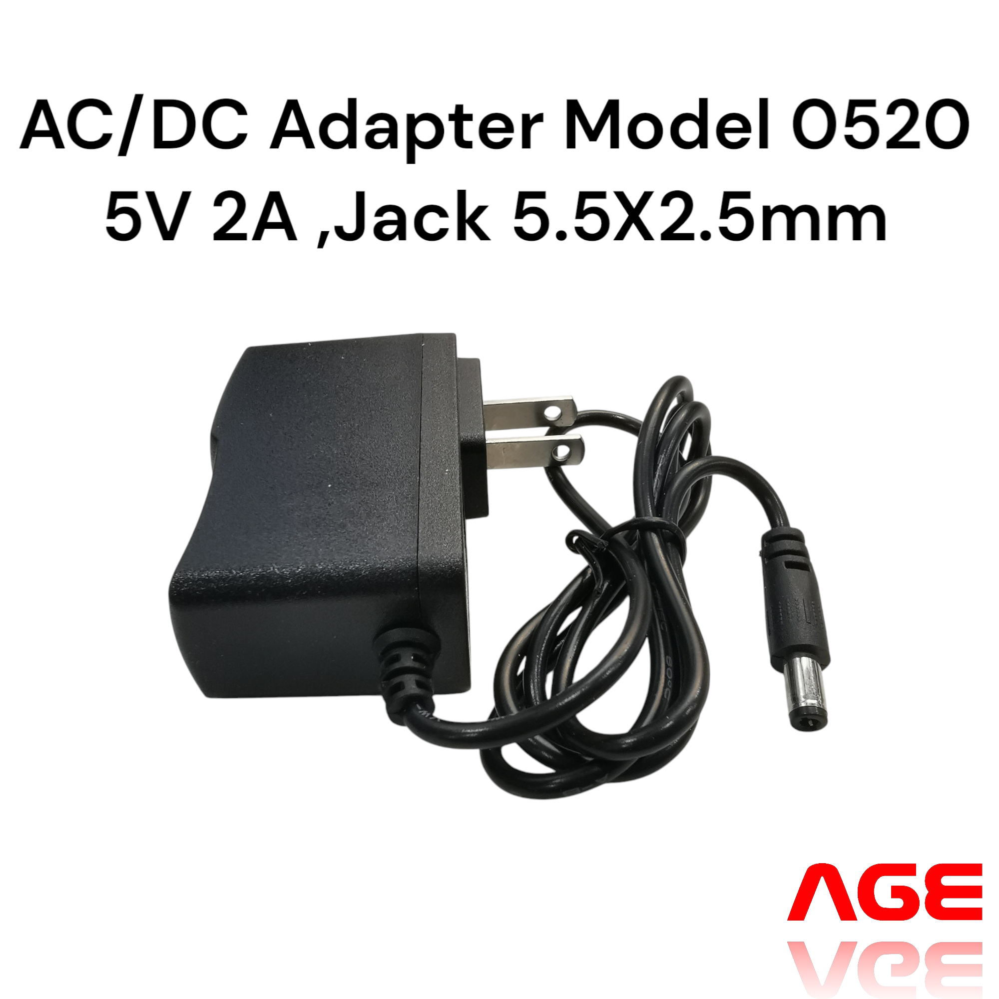 AC/DC Adapter Model 0520 5V 2A ,Jack 5.5X2.5mm - AgeBkk จำหน่ายและนำเข้า Arduino Board Sensor ...