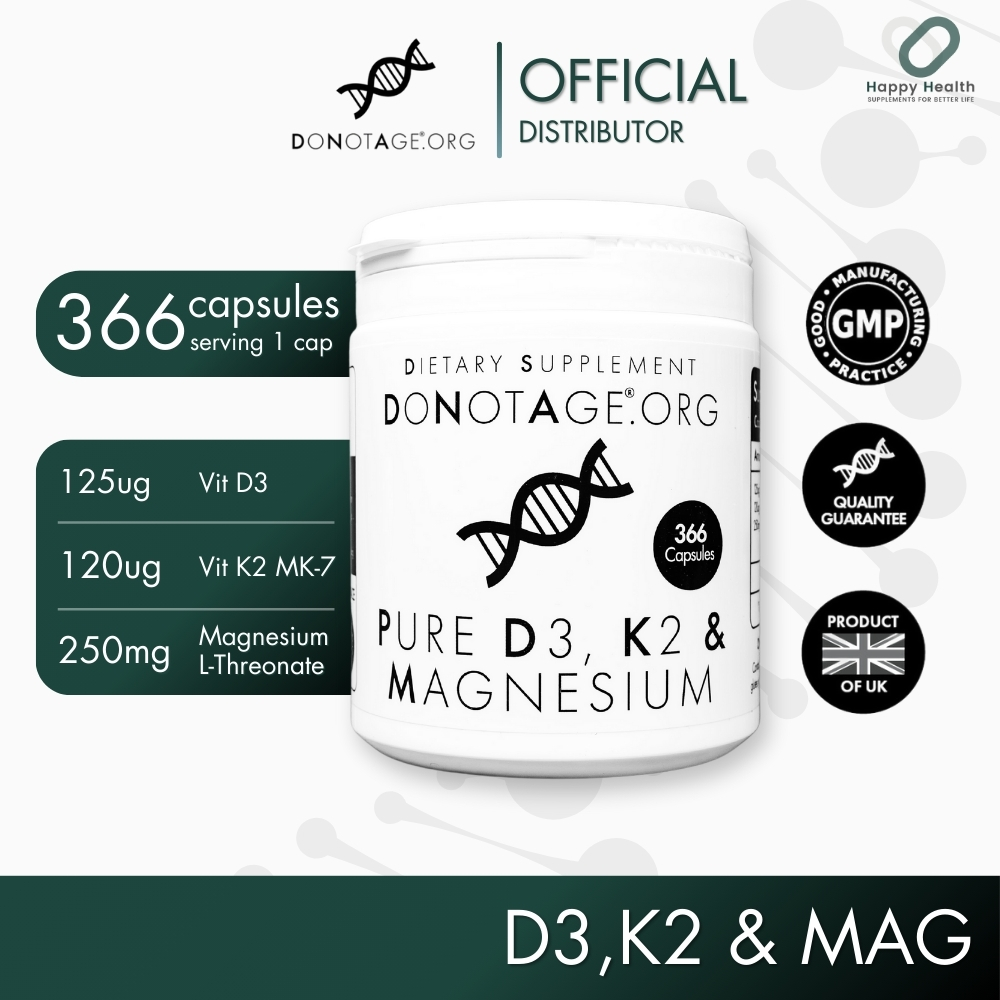 Vitamin D3, K2 & Magnesium (366แคปซูล) Do Not Age Vitamin D3 5000 IU, Vitamin K2 (Mk-7) 120mcg ...