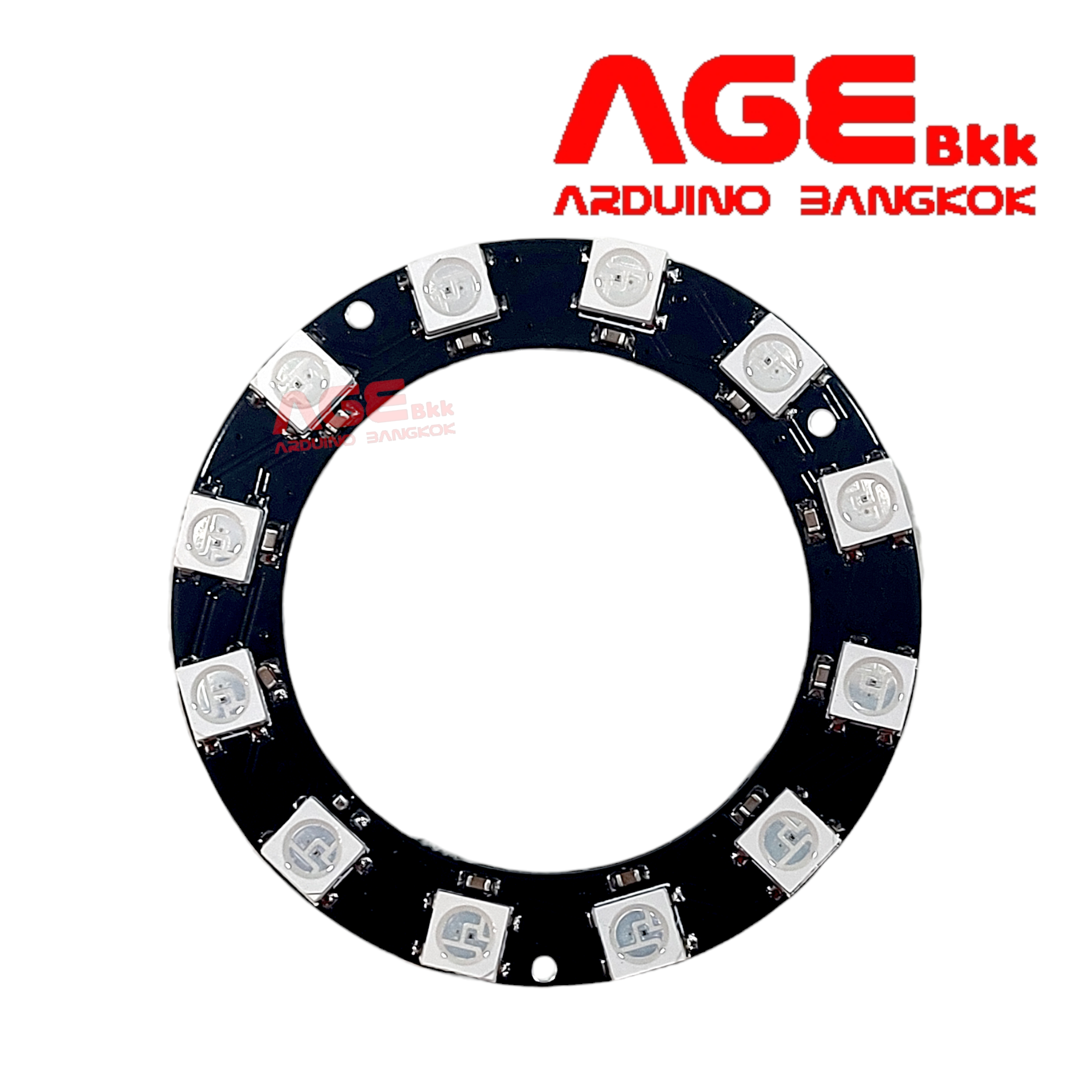 Neopixel Ring 12 Ws2812 Rgb Led Agebkk จำหน่ายและนำเข้า Arduino Board Sensor Module Iot Node