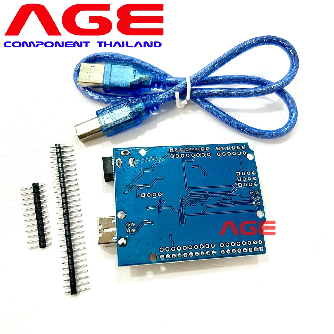 ARDUINO UNO R3 แบบ SMD เพิ่มพอร์ทขยาย พร้อมสาย USB 50 cm - AgeBkk จำหน่ายและนำเข้า Arduino Board ...