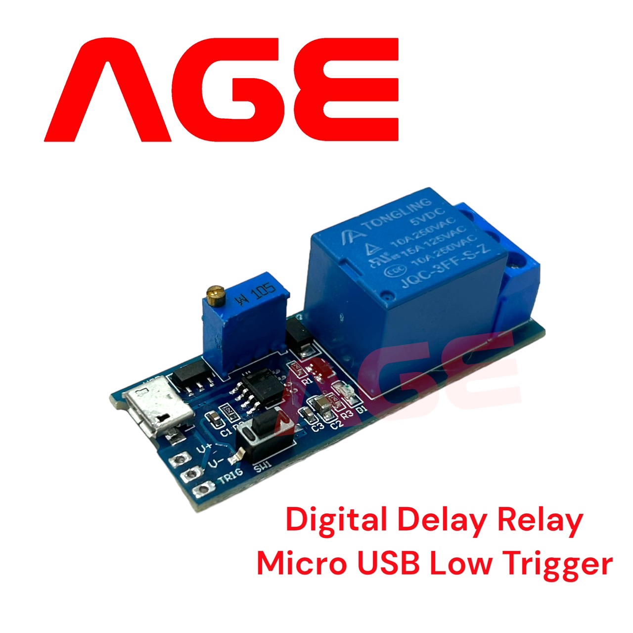 โมดูลหน่วงเวลา Digital Delay Relay Timer 5-30V Micro USB 1 Channel LOW ...